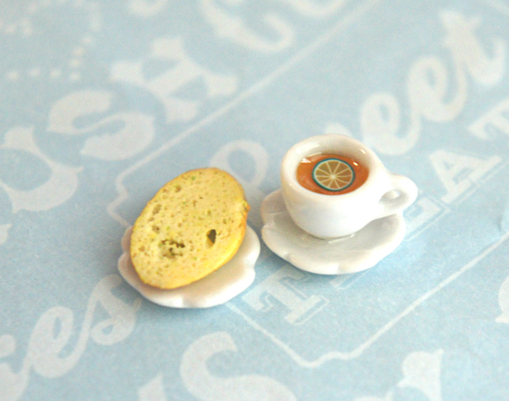 Garlic Bread And Tea Earrings on Luulla